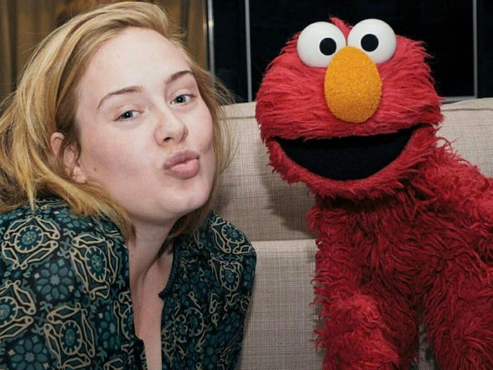 Adele without makeup is... ELMO! - 9GAG