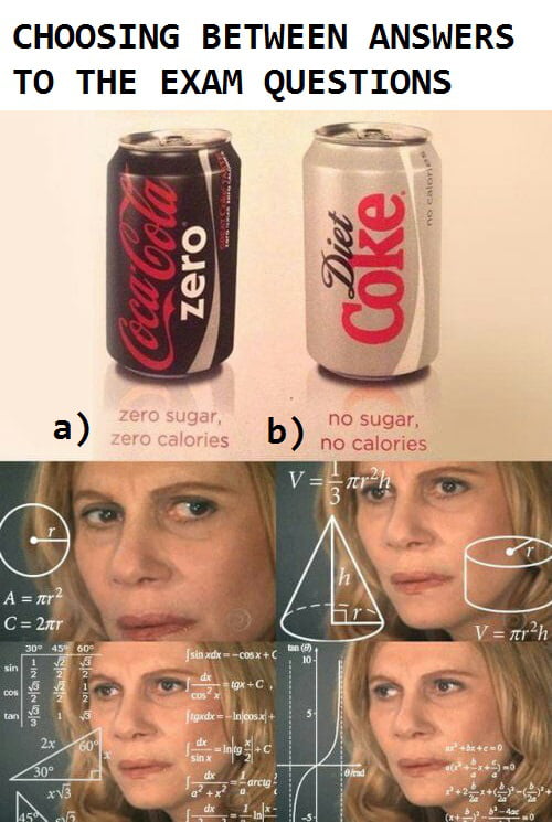 It's definitely c) in my opinion - 9GAG