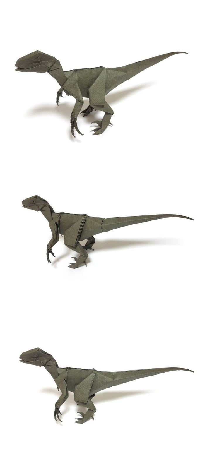 Origami Velociraptor from Jurassic park. I like "big one" better than ...