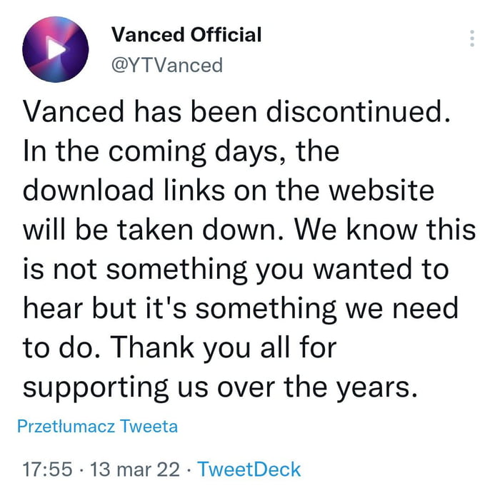 2022 is getting worse. [*] YouTube Vanced - 9GAG