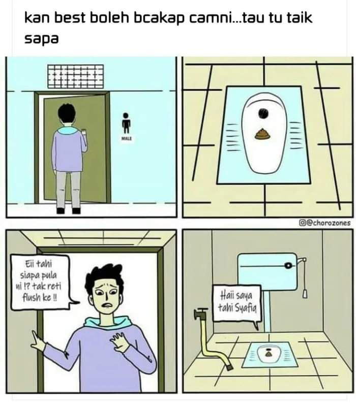 Kan mudah gini. Syafiq nah kutip balik taik kau. - 9GAG