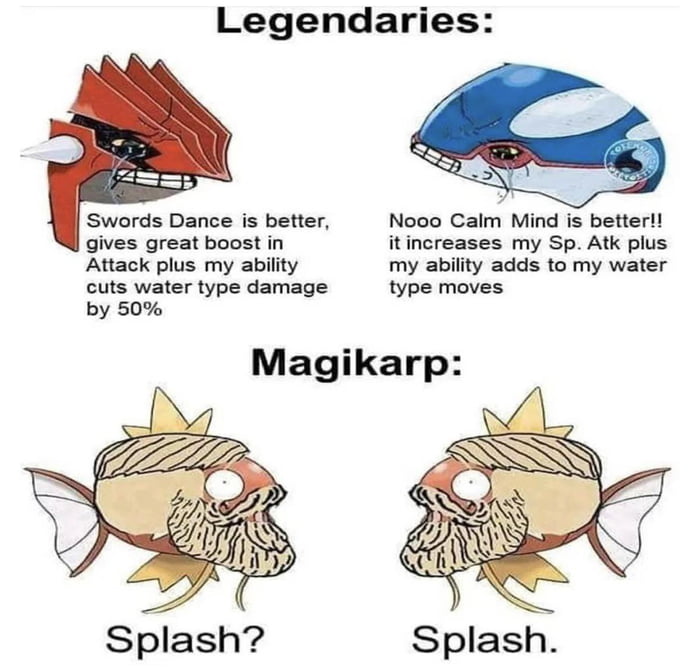 L=loser/legendaries M=mega Chad/ magikarp - 9GAG