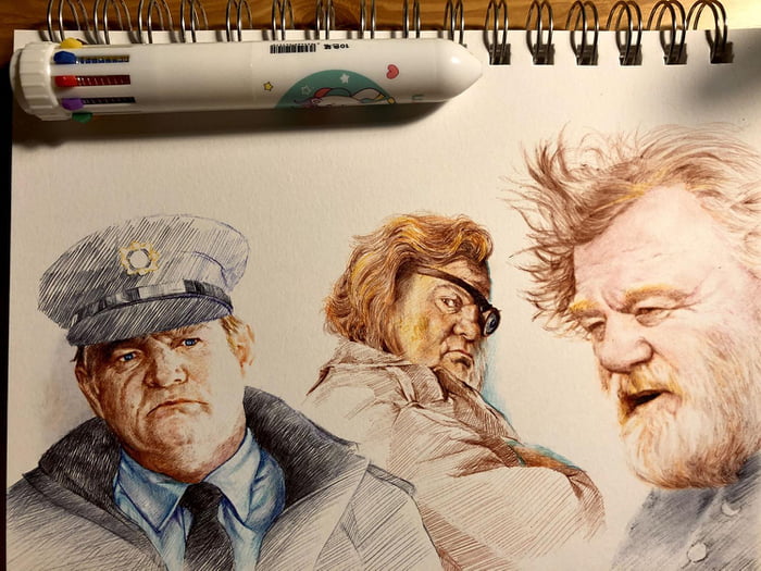 Random drawing with pen: A cop, a wizard, and a priest walk into a bar ...