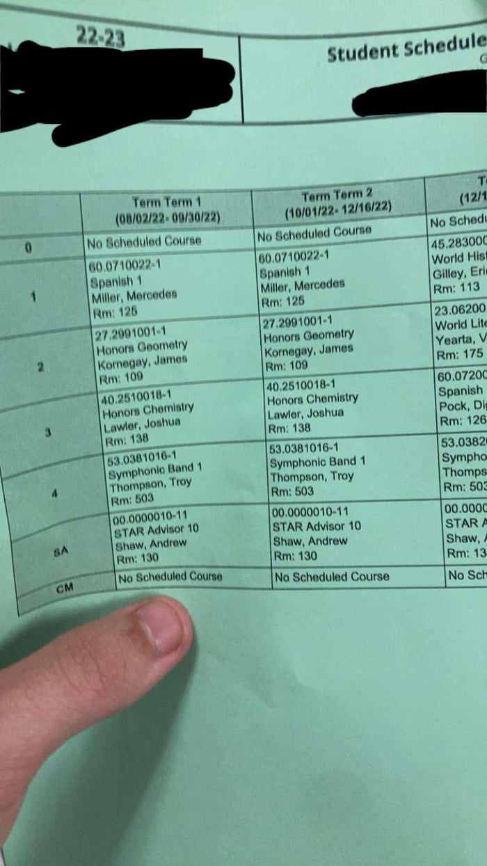 Sophomore schedule for the year. - 9GAG