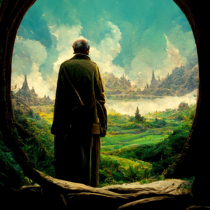 "The Mind and Dreams of J.R.R. Tolkien" AI Generated art using the ...