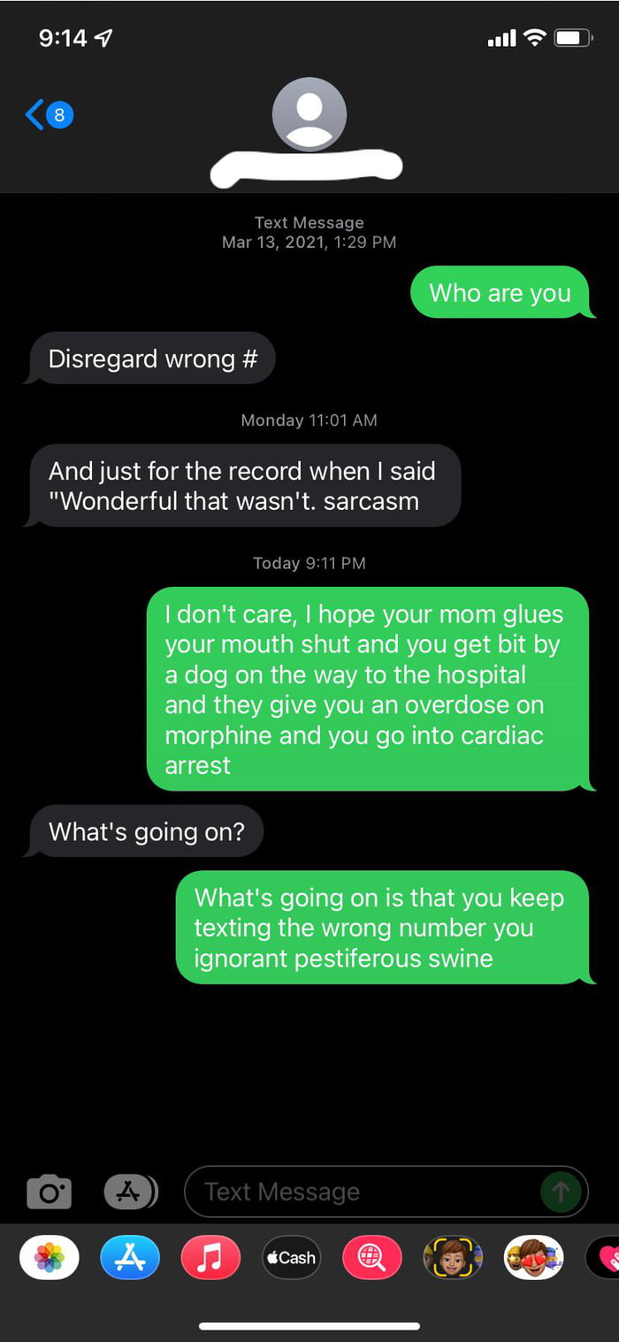 Idiot keeps texting the wrong number - 9GAG