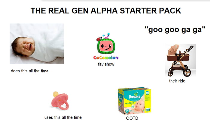 The real gen alpha starter pack - 9GAG