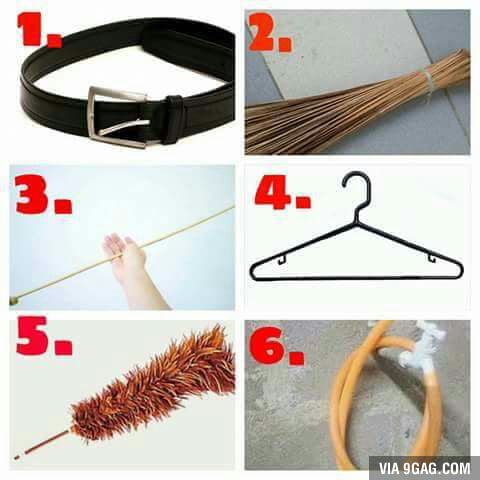 Asian parents discipline methods. Child abuse? What's that? - 9GAG