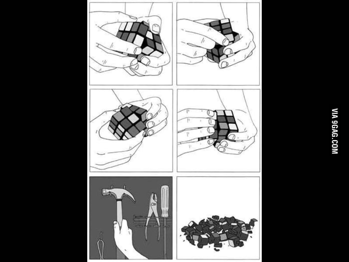 Step by Step guide to solve Rubix Cube - 9GAG
