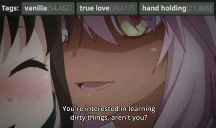 Don't forget the dark skin, loli, and yuri tags. - 9GAG