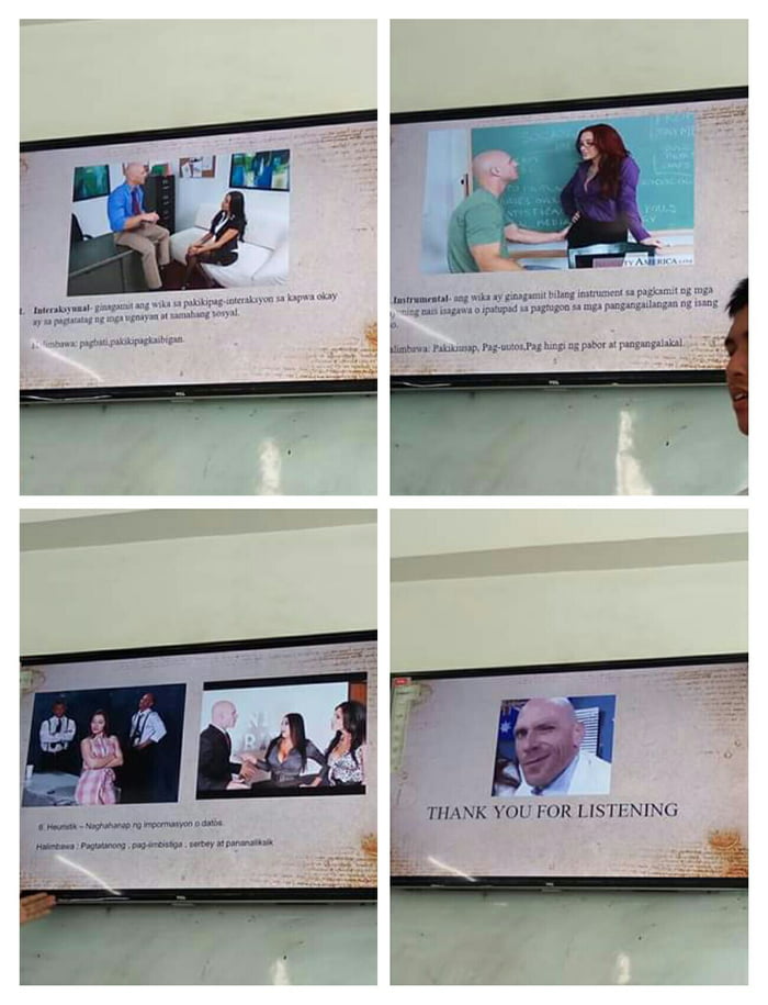 This guy using Johnny sins on his report - 9GAG