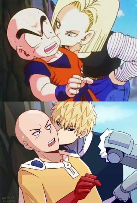 Blonde cyborg and a bald guy - 9GAG