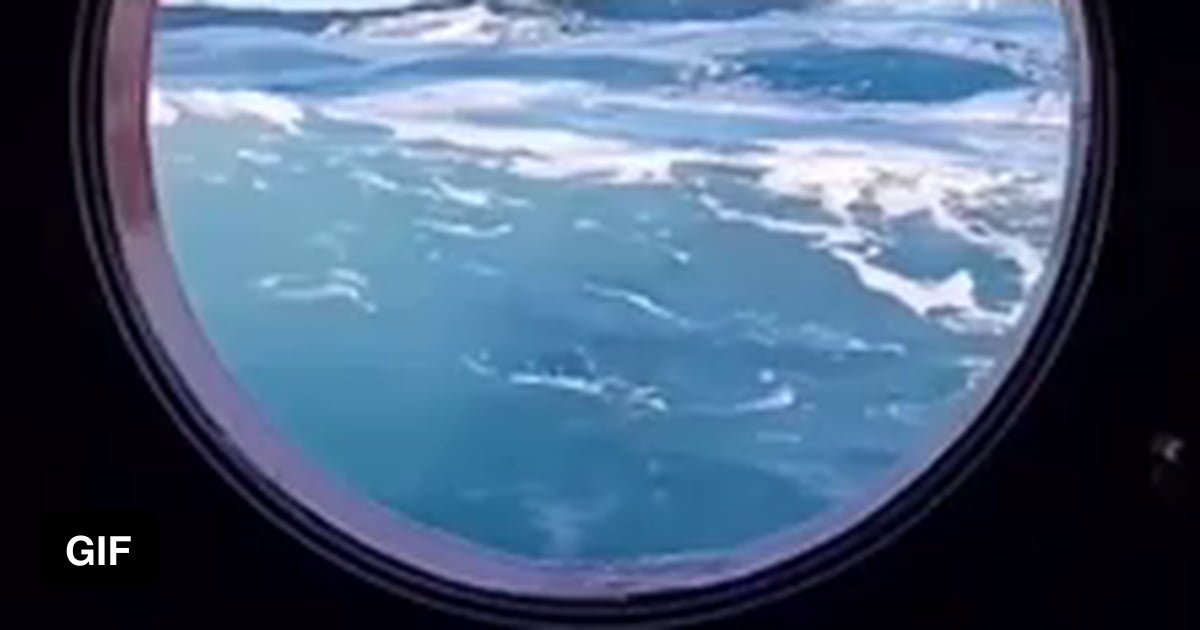 Waves sloshing against a window - 9GAG