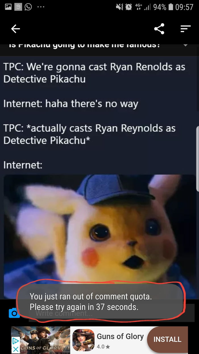 WTF 9GAG now comments are limited? I'm out and maybe uninstall it because it became trash. First ...