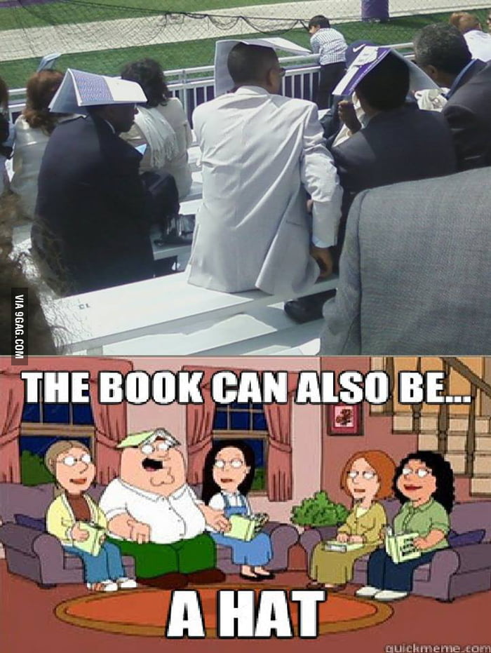 The book can also be a hat - 9GAG