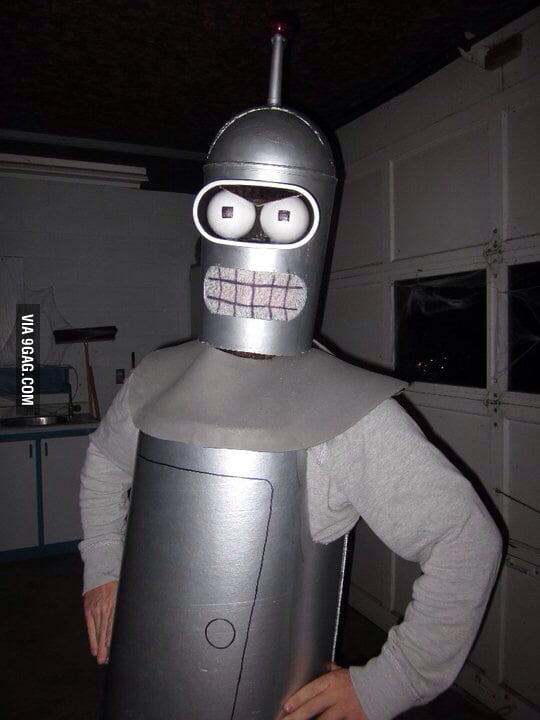 My homemade Bender Halloween costume. - 9GAG