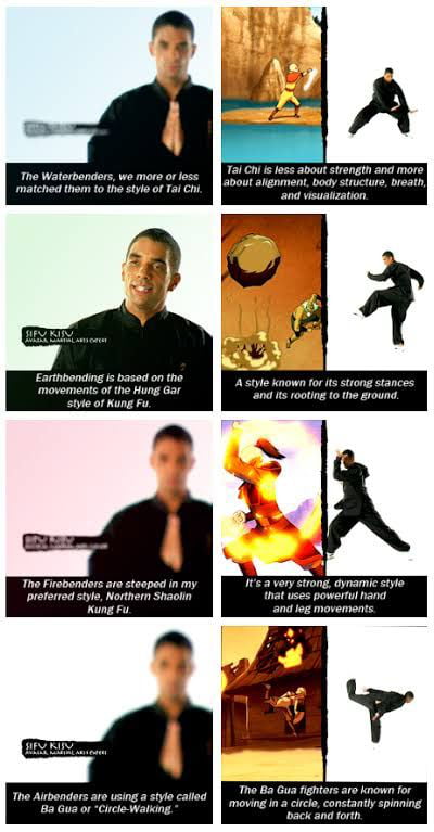 Avatar Bending Styles and Martial Arts - 9GAG