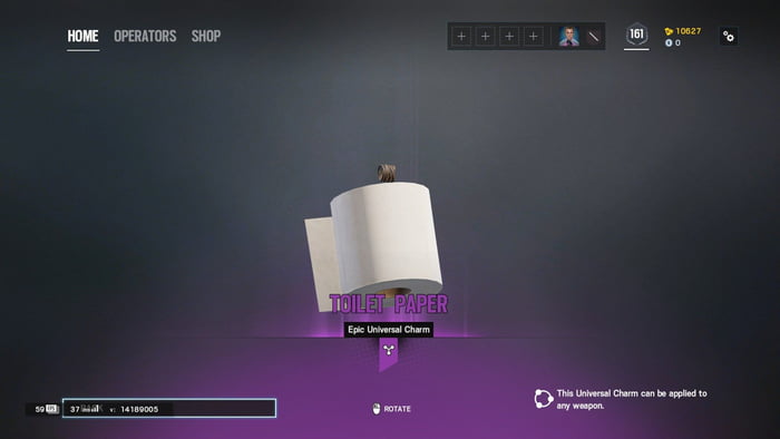 Just received a toilet paper charm in R6S! - 9GAG