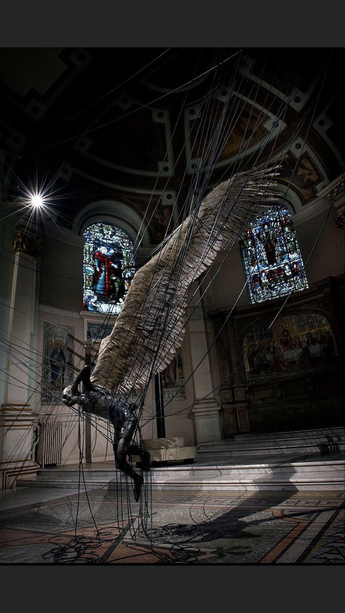 Statue of Lucifer in the Holy Trinity Church in Marylebone, Westminster ...