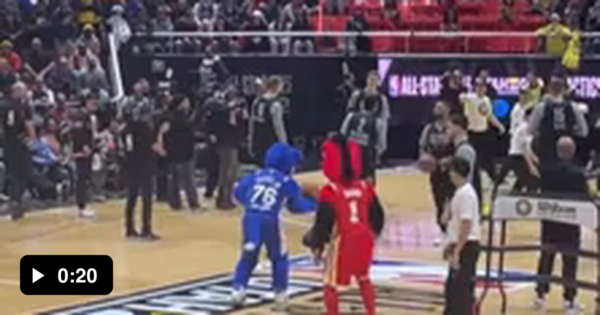 Luka Doncic attempts mascot trick shot. - 9GAG