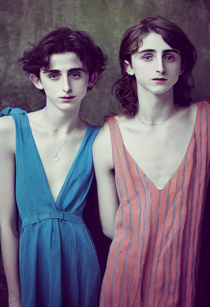 Timothee Chalamet and Natalia Dyer as twin sisters - 9GAG