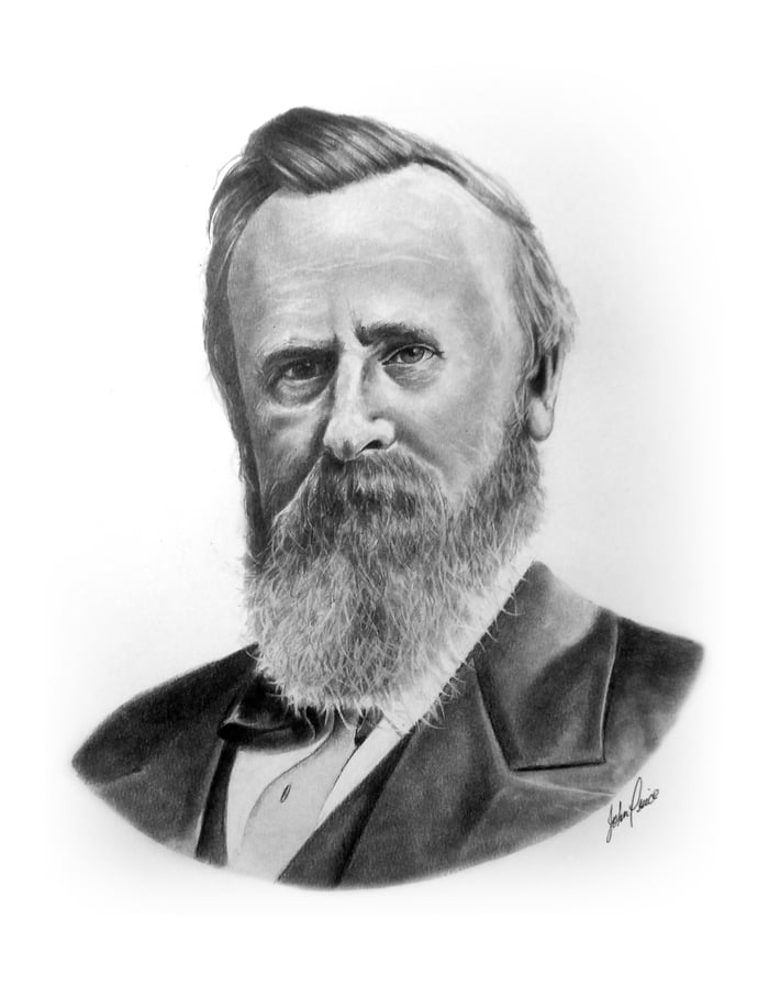 Pencil Portrait of President Rutherford B. Hayes that I Drew - 9GAG
