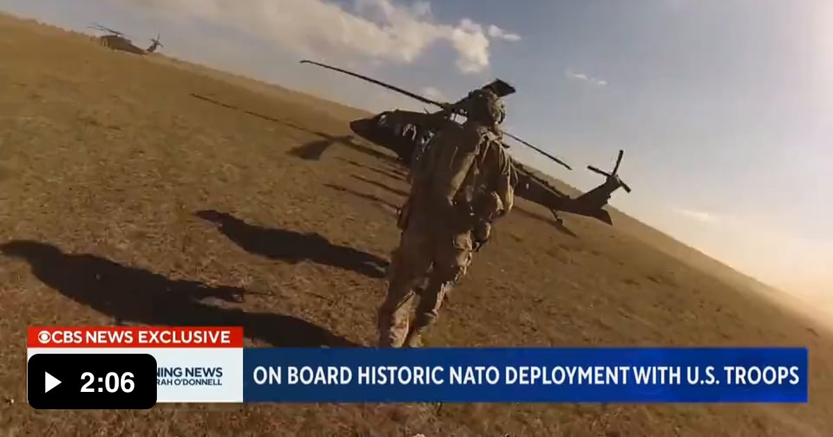 HISTORIC DEPLOYMENT: CBS News has been given exclusive access to the ...