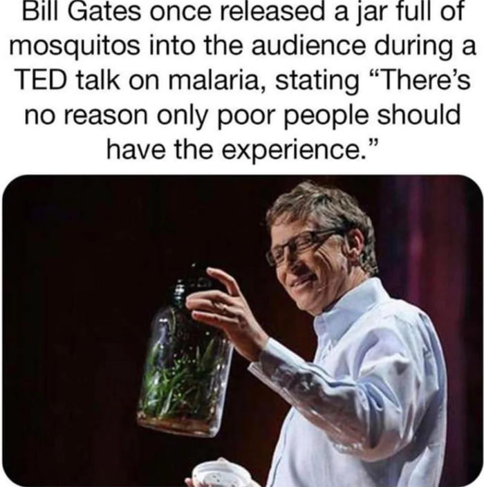 Madlad releases a mosquito jar in a Ted talk - 9GAG