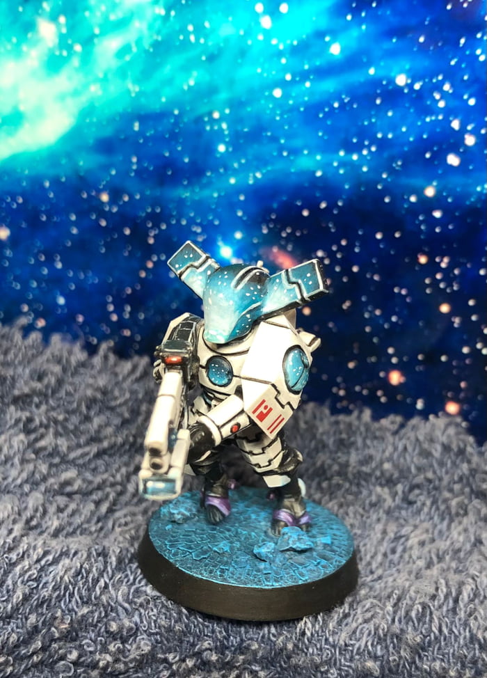 Mi girfriend got the Tau Box and asked me to paint one of her head ...