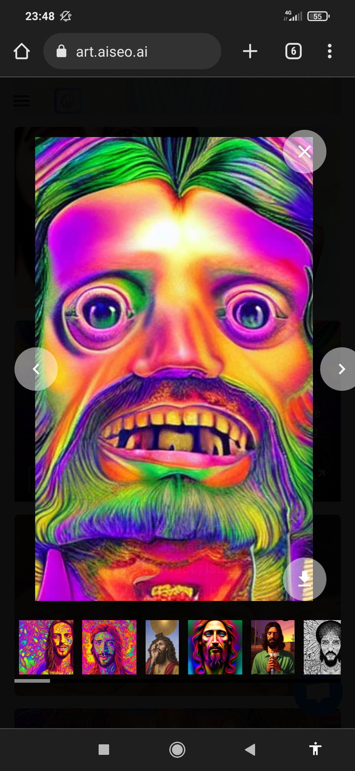 AI generated image of Jesus on DMT - 9GAG