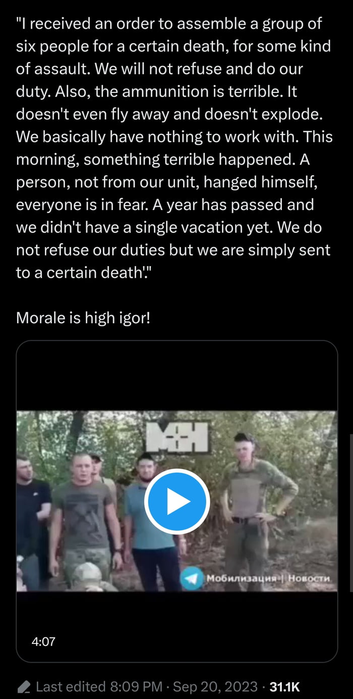 Russian soldiers from Regiment 442 (part of a mortar batallion) fighting near Klishchiivka have ...