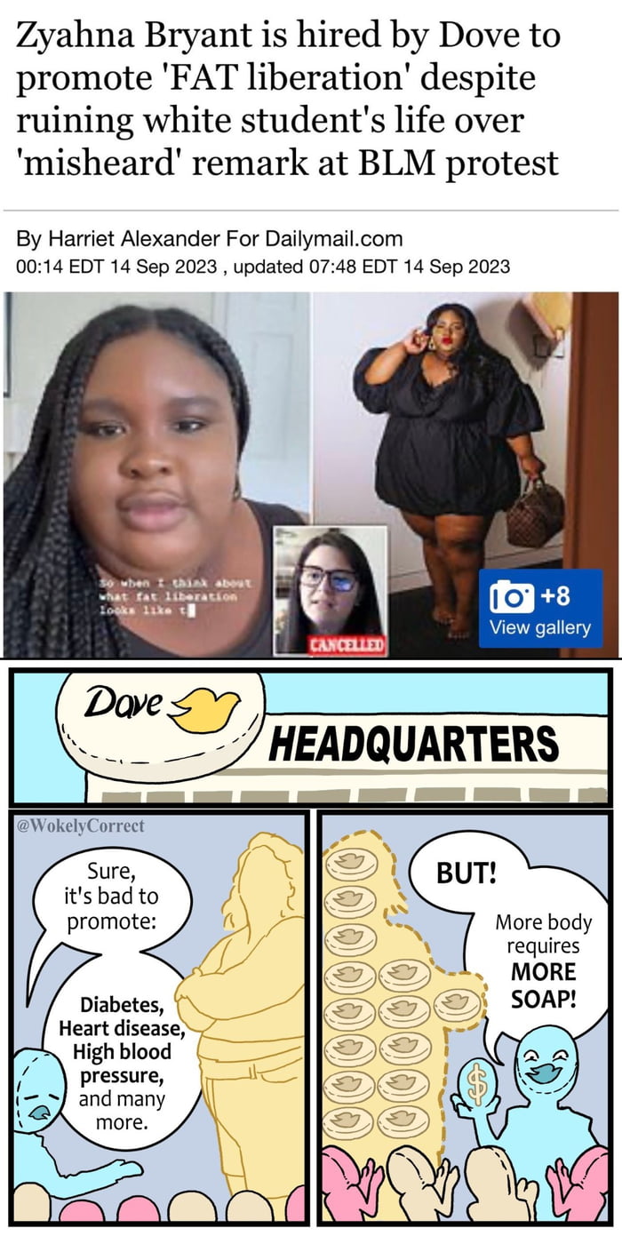 Dove - a woke brand which claim to be for 'women, female-identifying and non-binary people' - is ...