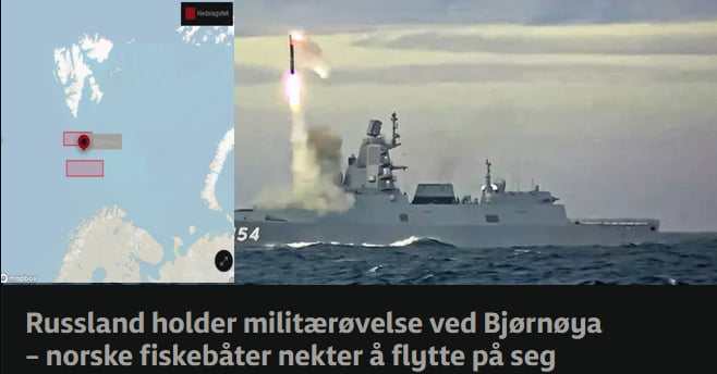 Russian navy has surrounded the tiny Norwegian Bear Island, between ...