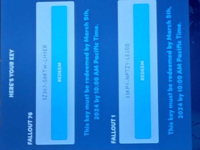Free fallout 1+ 76, redeem on steam - 9GAG