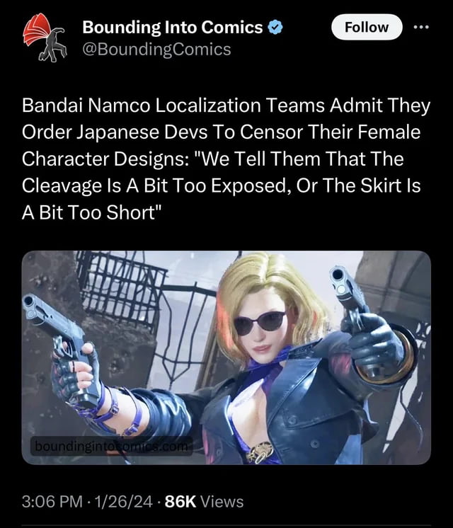 Western localizers at Bandai Namco openly admit to ordering the ...