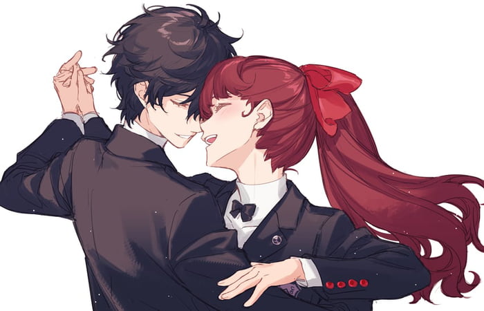 Posting Persona pics daily. Day 2085: P5R Kasumi and Joker - 9GAG
