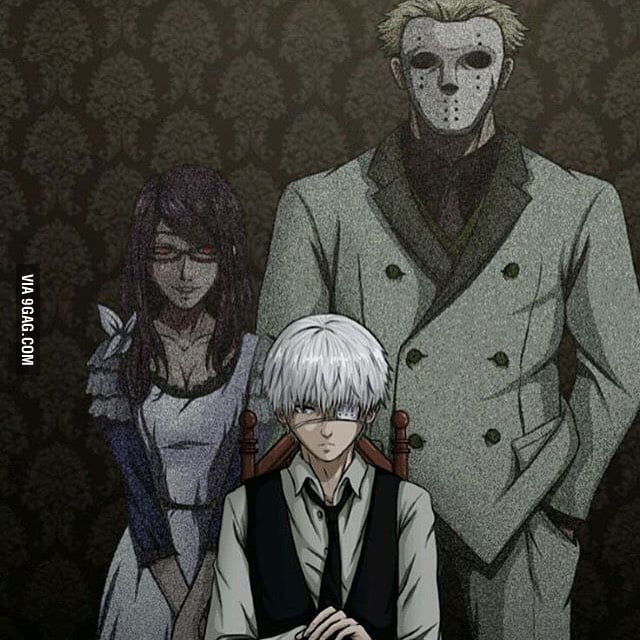 Rize, Kaneki , and Jason - 9GAG