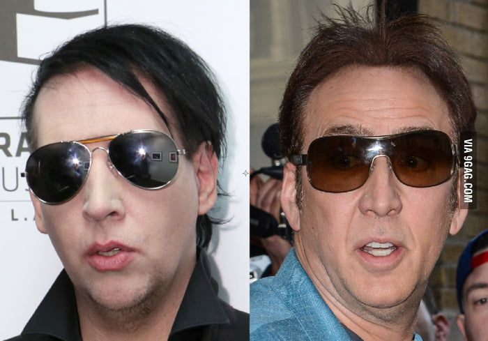Marilyn manson is slowly turning into nicolas cage - 9GAG