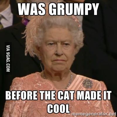 Hipster Queen. I just love that grumpy, old lady :) - 9GAG