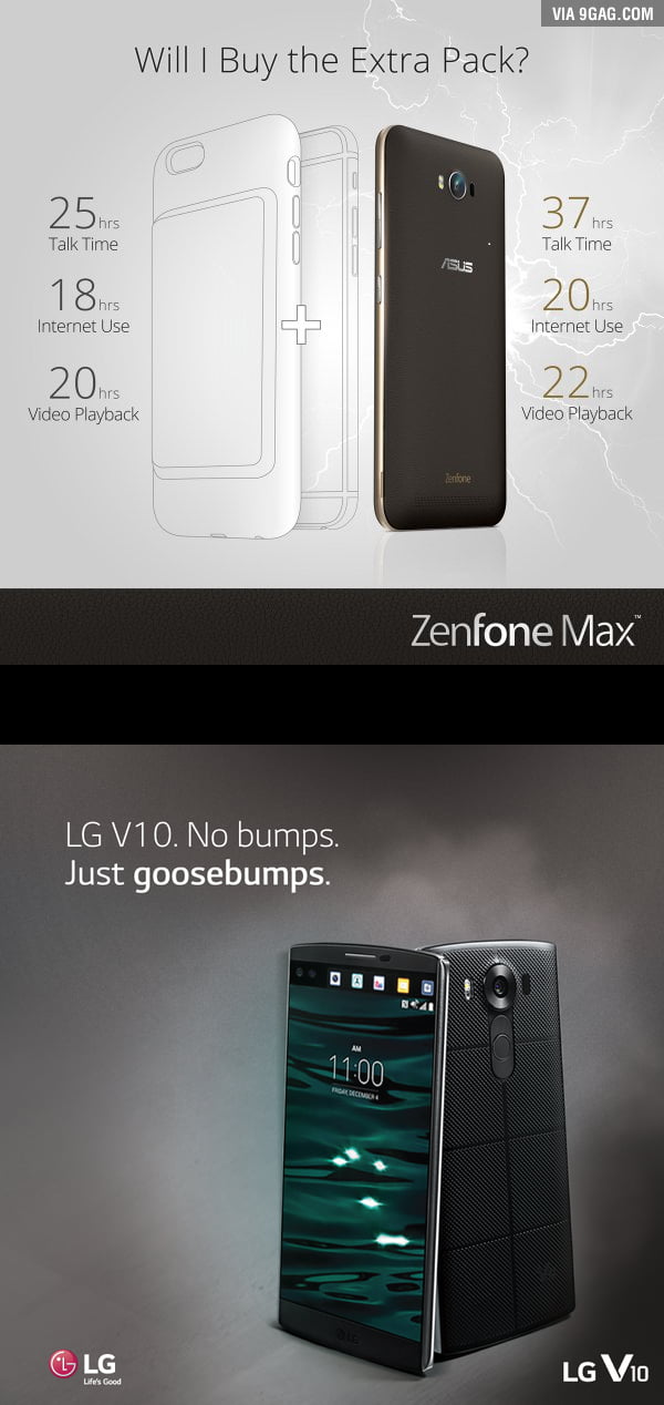 Just Asus and LG making fun out of iPhone battery case - 9GAG