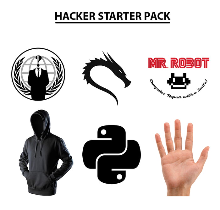 "Hacker" starter pack - 9GAG