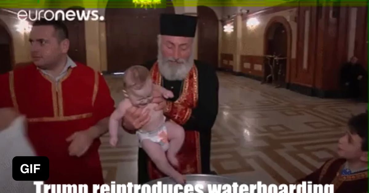 Infant waterboarding - 9GAG
