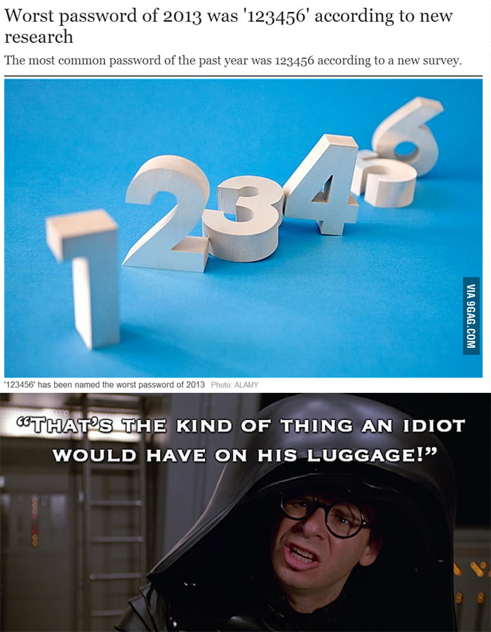 Reading the article about the worst password of 2013 being '12345 ...