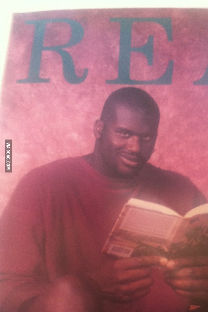 Creepy Shaq Poster in my Library.. - 9GAG