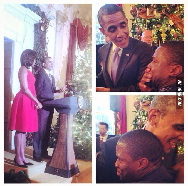 Kevin Hart crying while meeting Obama, he's so cute! - 9GAG