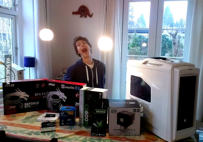 Never seen my brother so happy. Just bought his first real gaming ...