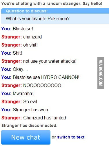 Random Omegle Stranger would like to battle... - 9GAG
