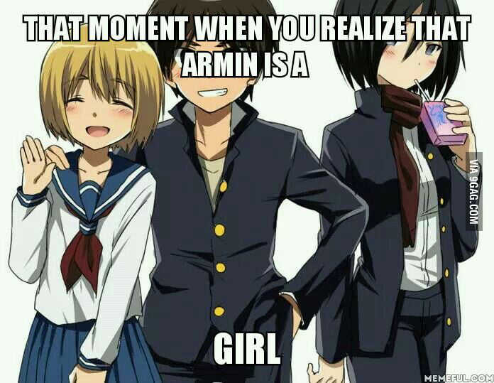 SNK / AOT Mangaka undirectly announced that Armin is a girl - 9GAG