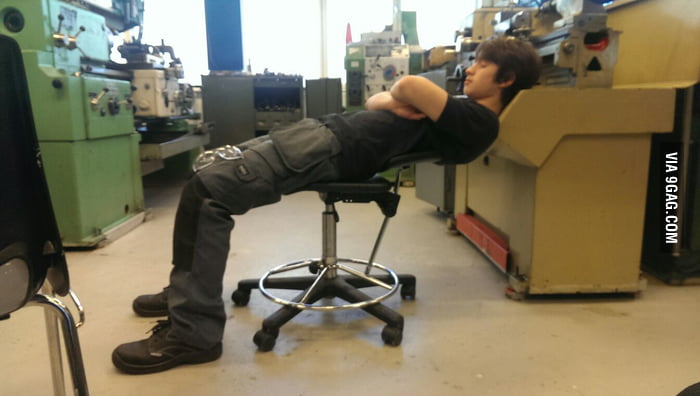 Sleeping engineer at work - 9GAG