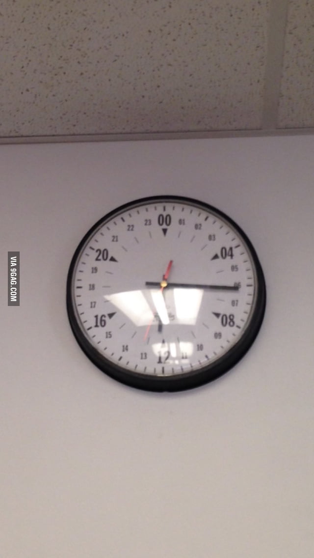 My physics teacher has an awesome 24 hour clock - 9GAG